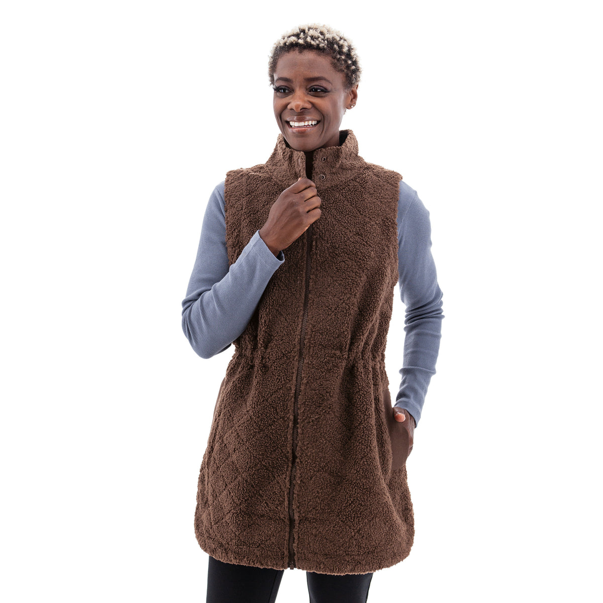 Women's Solstice Sherpa Fleece Long Vest — Sojourn Outdoors