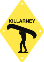 Portage Sign, Small, Killarney, Yellow — Sojourn Outdoors